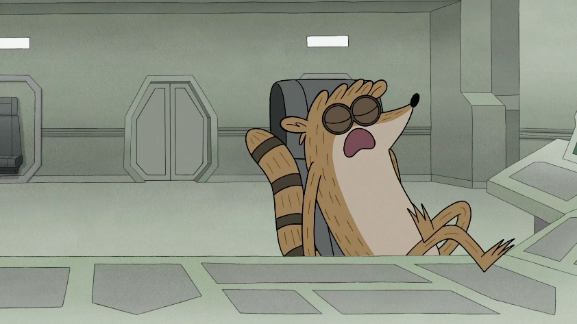 Image - S8E18.002 Rigby Sleeping at the Controls.png | Regular Show ...