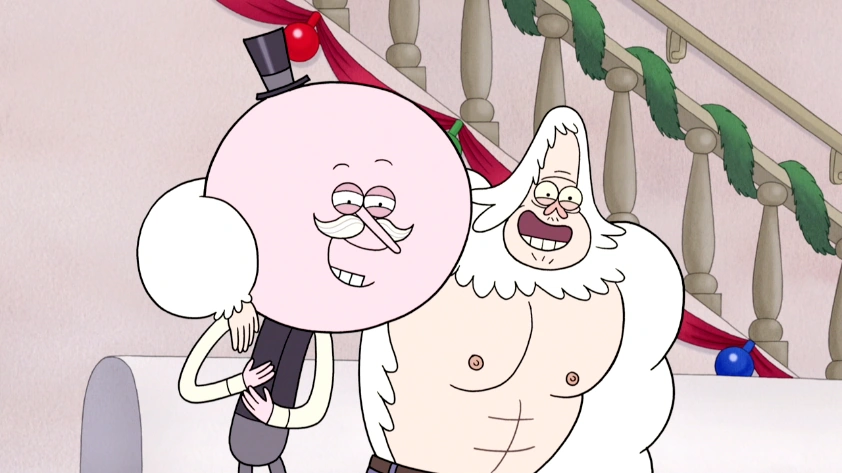 Image - S6E09.177 Pops and Skips Laughing at Muscle Man.png | Regular ...