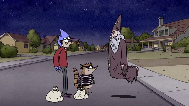 Image - S3E04.233 The Wizard Appearing in Front of Mordecai and Rigby ...