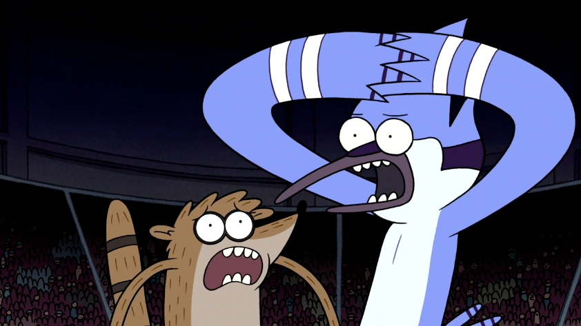 Image - S4E24.152 Mordecai and Rigby Screaming.png | Regular Show Wiki ...