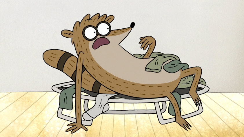 Image S7e28016 Rigby Waking Uppng Regular Show Wiki Fandom Powered By Wikia