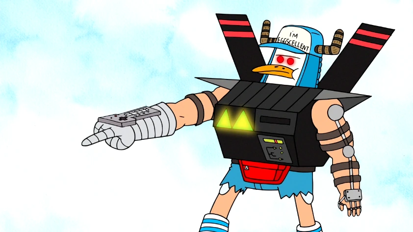 Image - S6E24.218 HyperDuck Pointing at the Guys.png | Regular Show ...