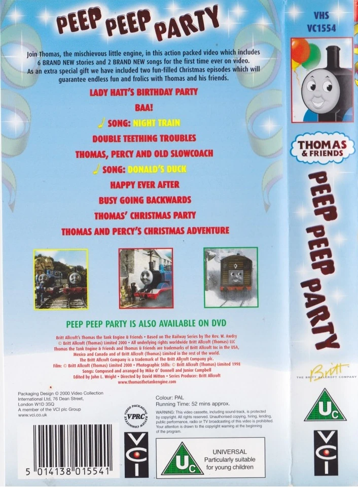 Peep Peep Party | Thomas the Tank Engine VHS Covers Wiki | Fandom