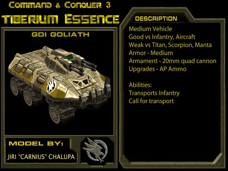 Goliath APC | Tiberium Essence Wiki | Fandom
