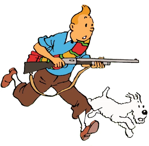 Image - Tintin with a rifle.jpg | Tintin Wiki | FANDOM powered by Wikia