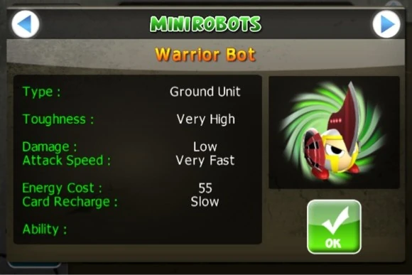 Warrior Bot | Tiny Defense Wiki | Fandom