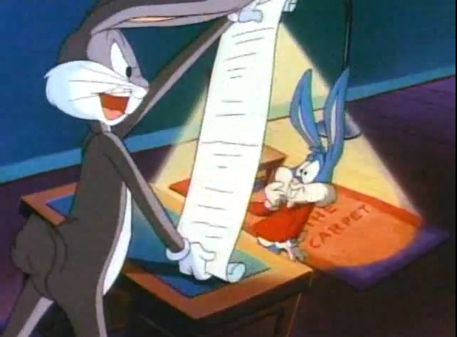 Image - BusterBunnyGetsBustedByBugsBunny.png | Tiny Toon Adventures ...
