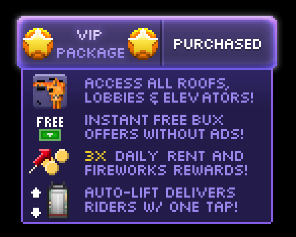 VIP Package | Tiny Tower Wiki | Fandom