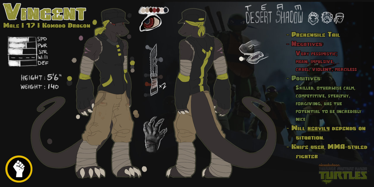 Vincent The Komodo Dragon Tmnt Oc Wiki Fandom Powered By Wikia