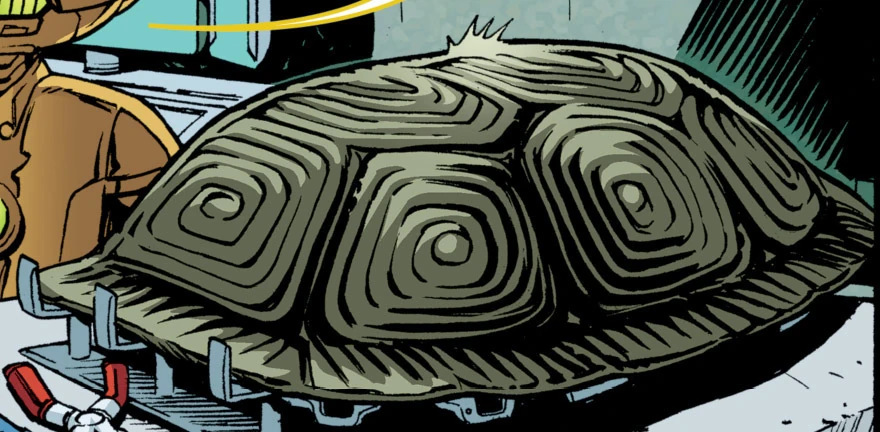 Donatello's prosthetic carapace (IDW) | TMNTPedia | Fandom