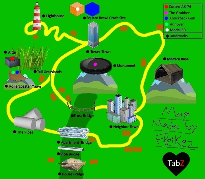 In-Game Map | Totally Accurate Zombielator Wiki | Fandom