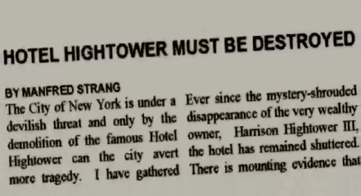 HOTEL HIGHTOWER MUST BE DESTROYED | Tower of Terror Wikia | Fandom