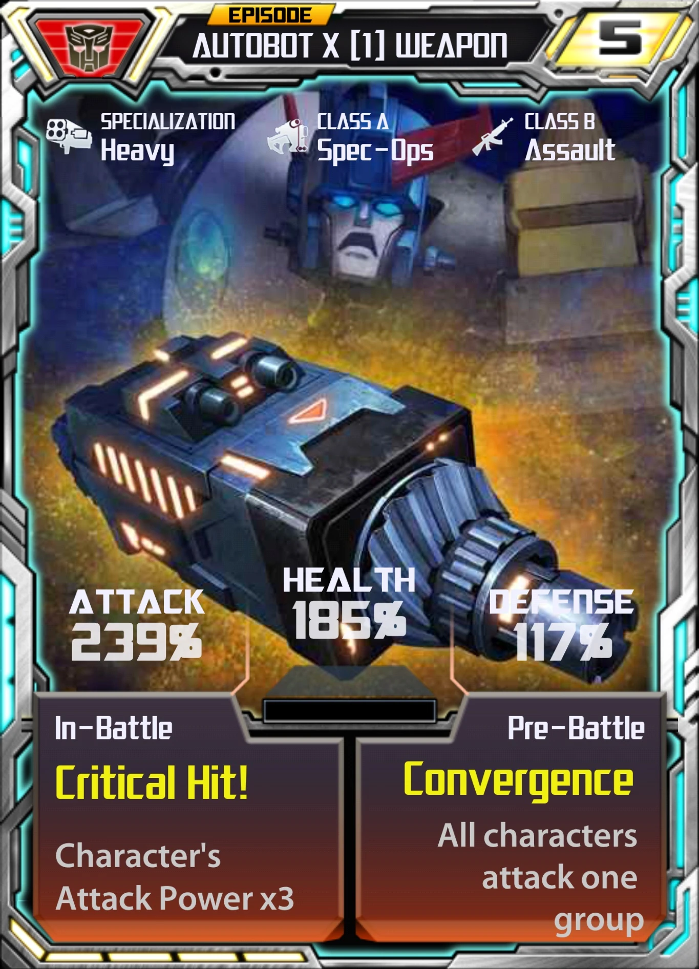 Autobot X (1) Weapon | Transformers Legends Wiki | Fandom