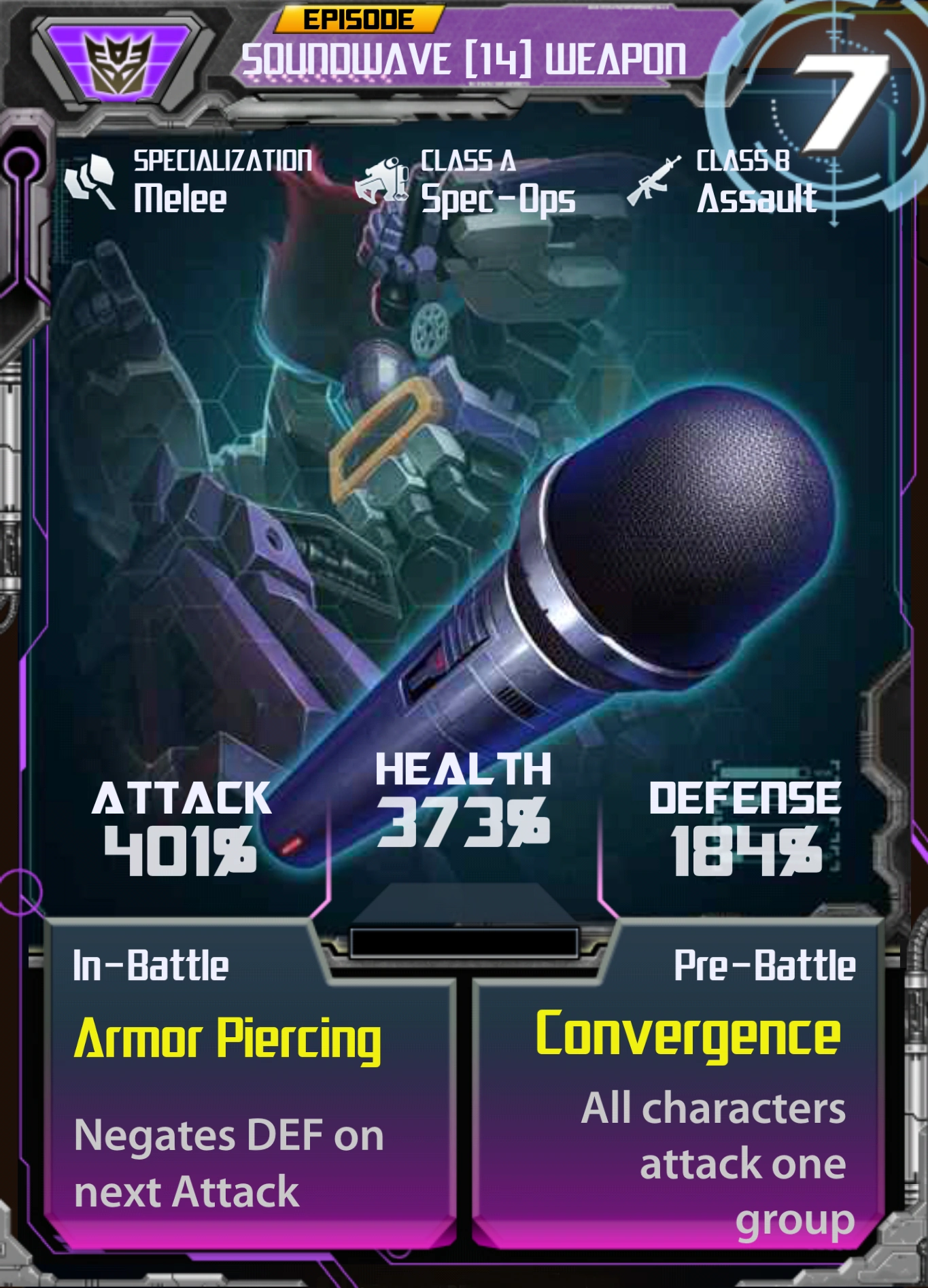 Soundwave (14) Weapon | Transformers Legends Wiki | Fandom