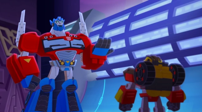 Image - Hot Shot and Optimus.png | Transformers Rescuebots Wiki ...