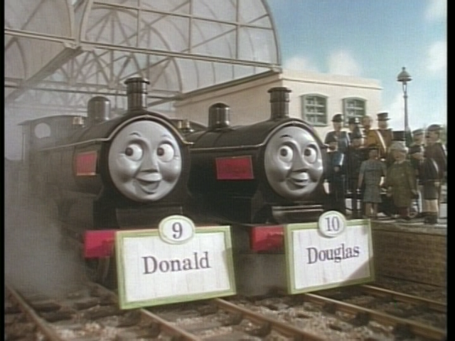 Image - DonaldandDouglaswithnameboards.png | Thomas the Tank Engine ...