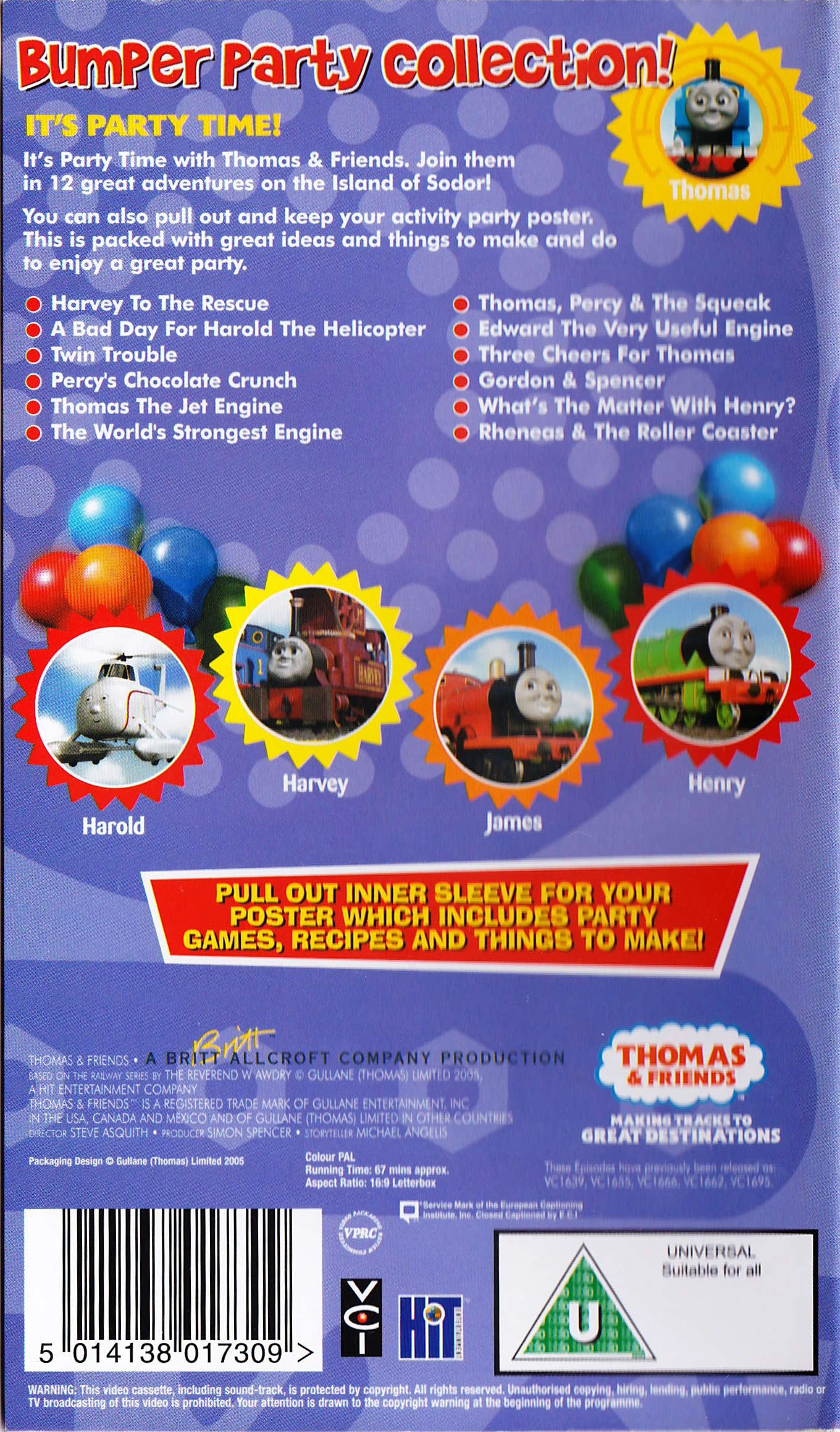 Image - BumperPartyCollection!VHSBackCover.jpg | Thomas the Tank Engine ...