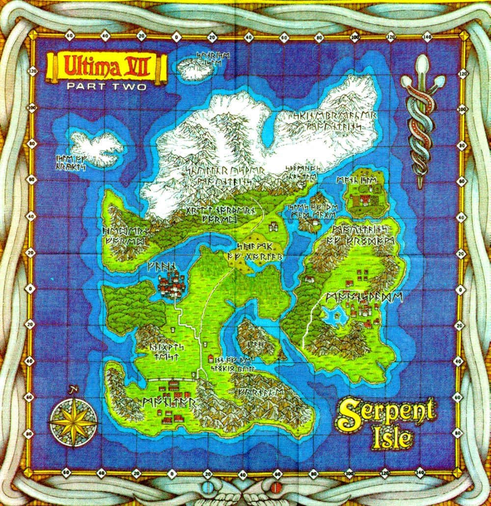 Ultima VII Part Two Map of Serpent Isle | Editable Codex | Fandom