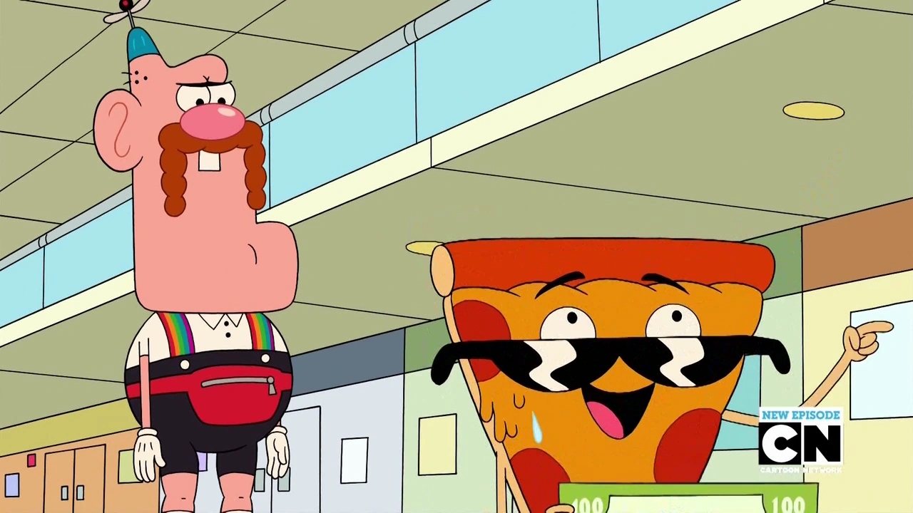 Image - Uncle Grandpa, Belly Bag, and Pizza Steve in Hundred Dollar Gus ...