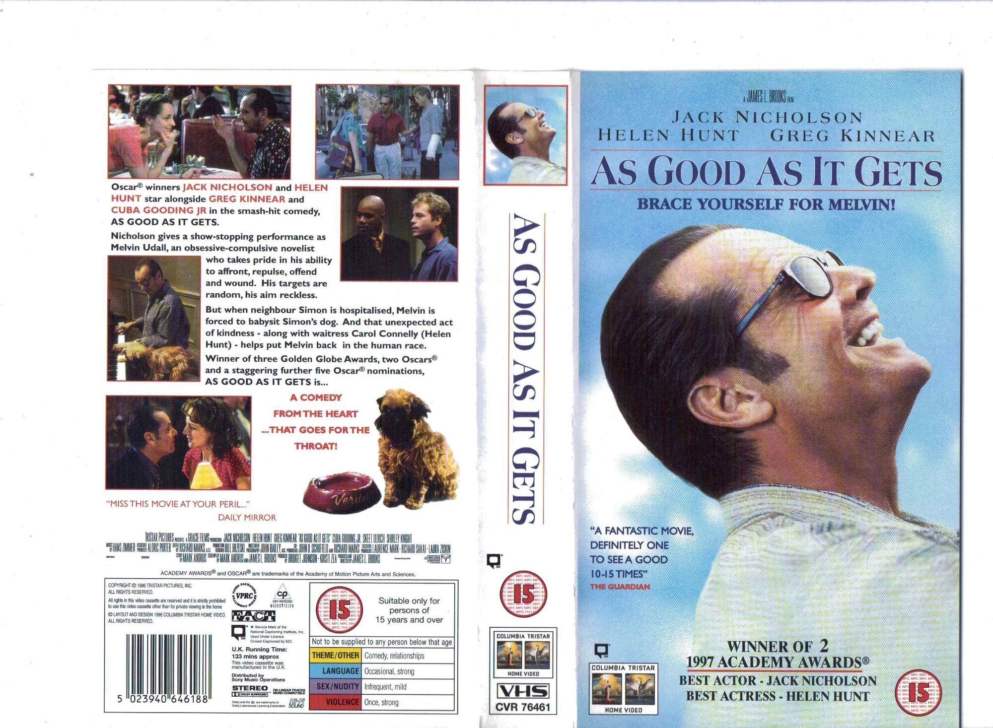 As Good As It Gets 1997 Uk Retail Tape Vhs And Dvd Covers Wikia Fandom Powered By Wikia
