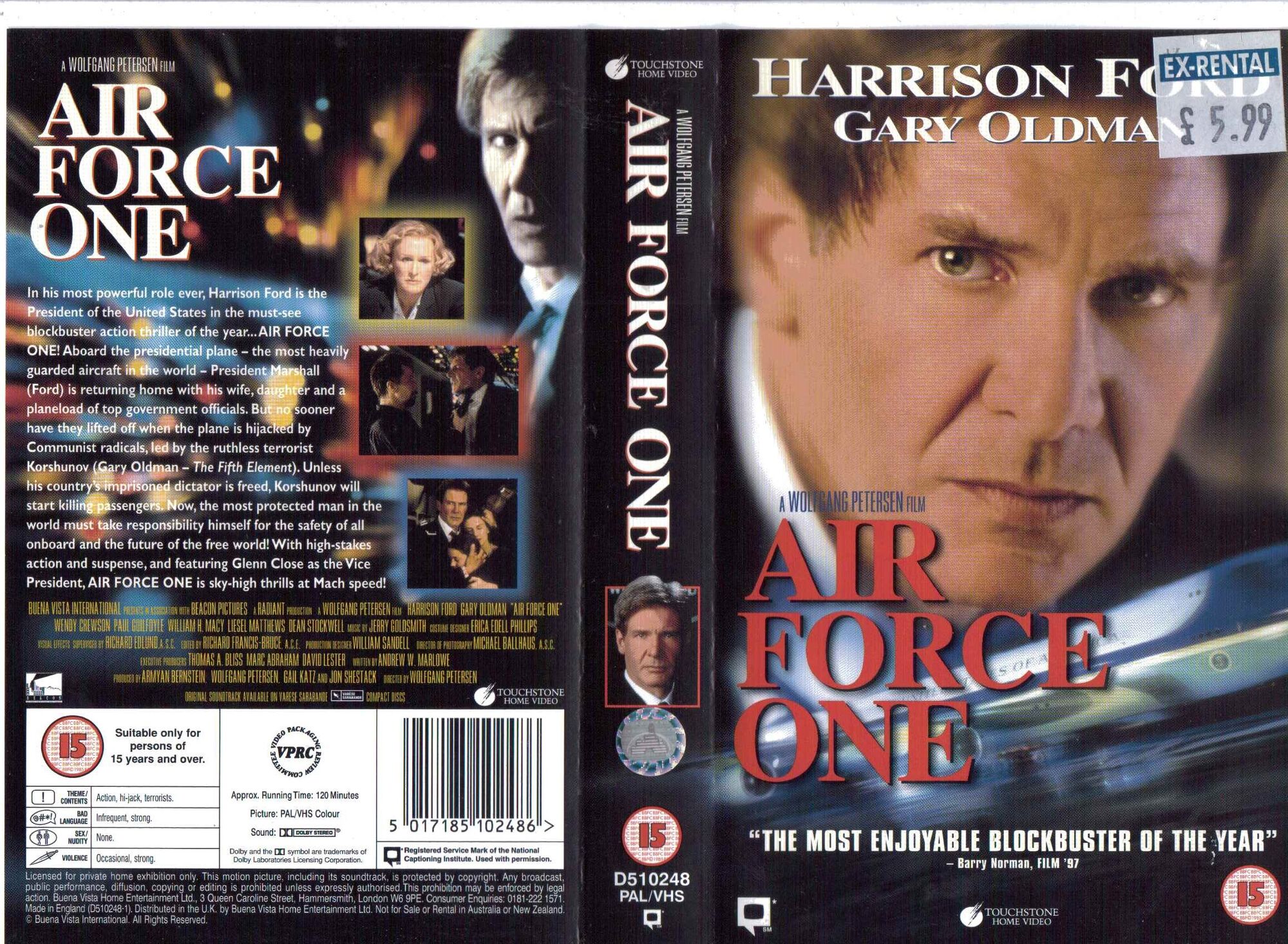 Image - Air Force One.jpg | VHS and DVD Covers Wikia | FANDOM powered ... Image - Air Force One.jpg | VHS and DVD Covers Wikia | FANDOM powered ...