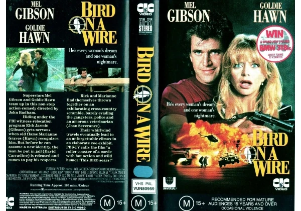 Opening and Closing to Bird on a Wire (1990) 1991 VHS (Australia) | VHS ...