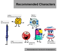 Recommended Characters | Village Of Objects Wiki | Fandom