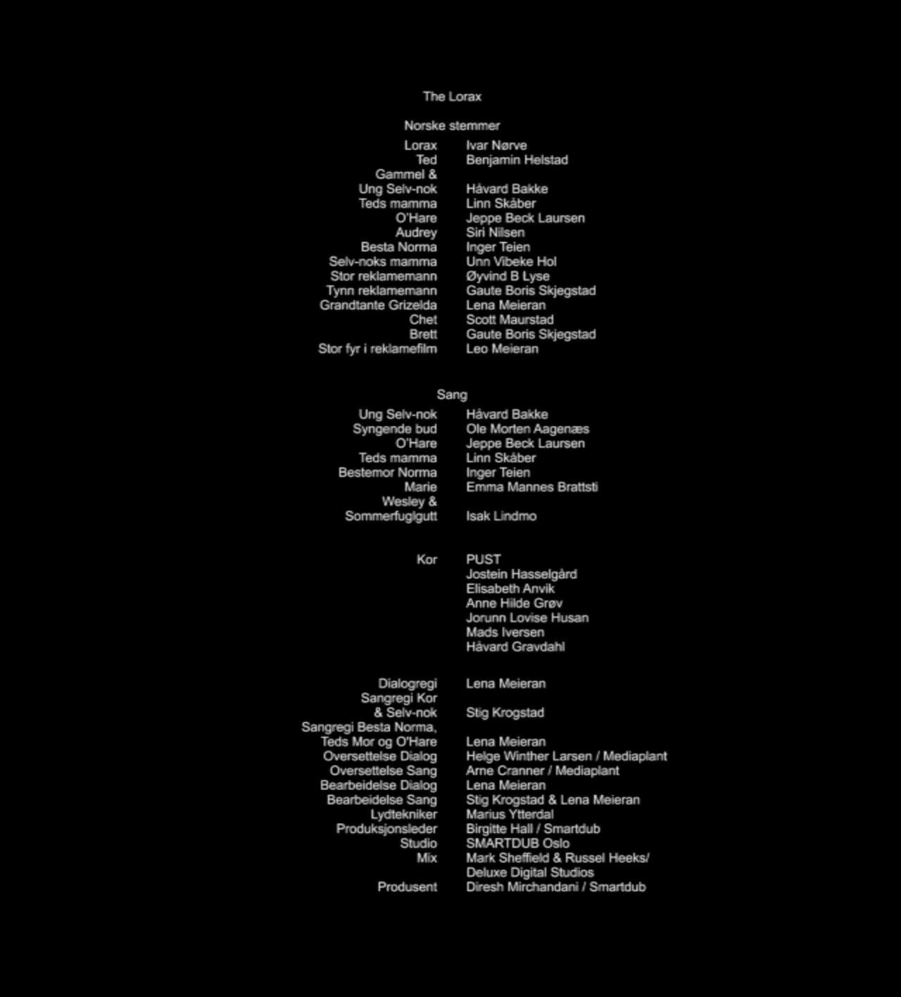 Image - The Lorax Norwegian Credits.png | Anime Voice-Over Wiki ... Image - The Lorax Norwegian Credits.png | Anime Voice-Over Wiki ...