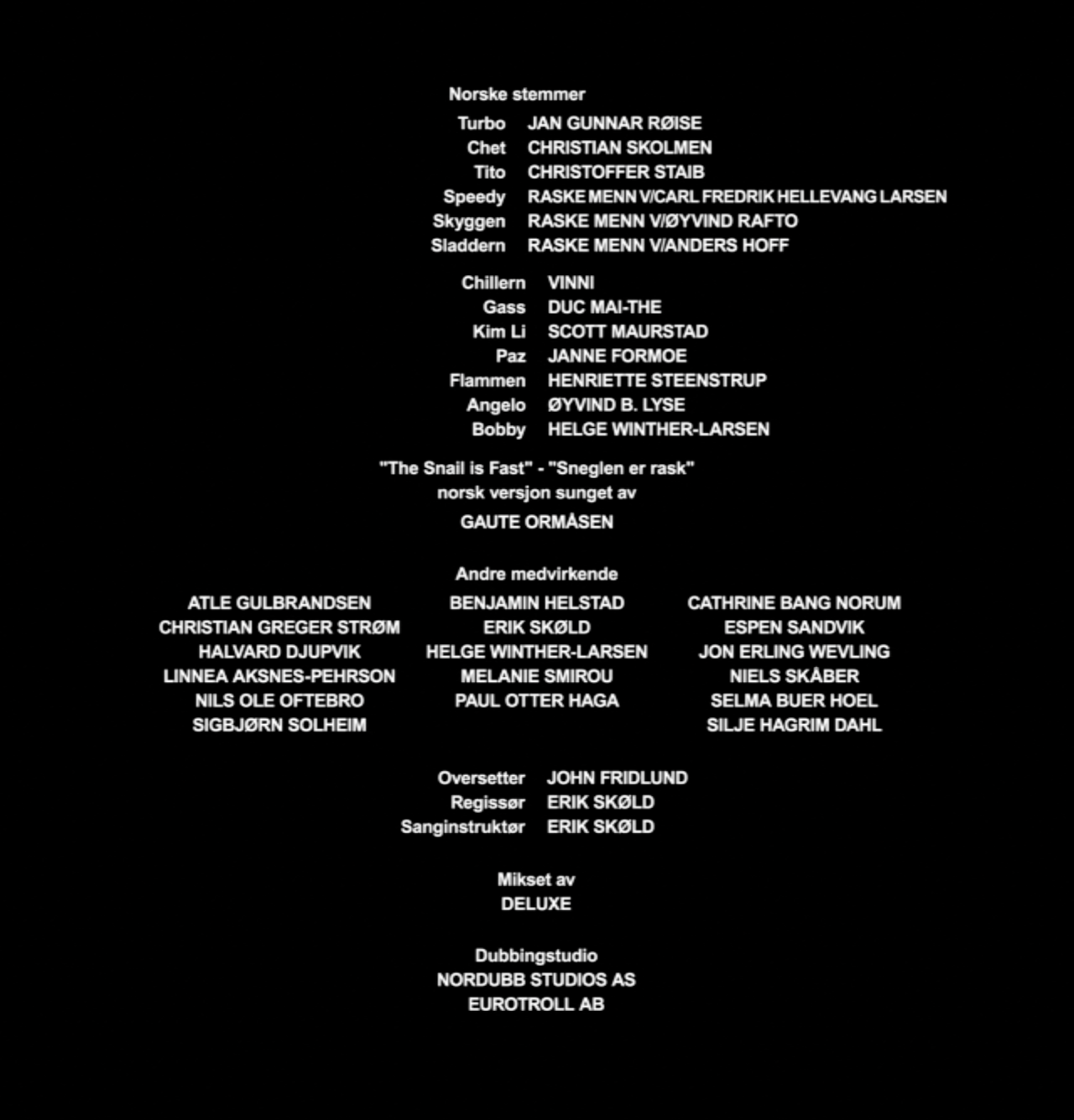 Image - Turbo Norwegian Credits.png | Anime Voice-Over Wiki | FANDOM ... Image - Turbo Norwegian Credits.png | Anime Voice-Over Wiki | FANDOM ...