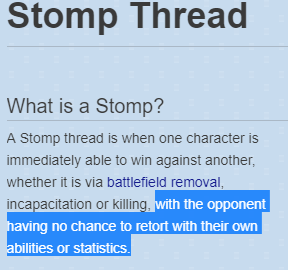 Stomps involving powers and abilities not used in character | VS ...