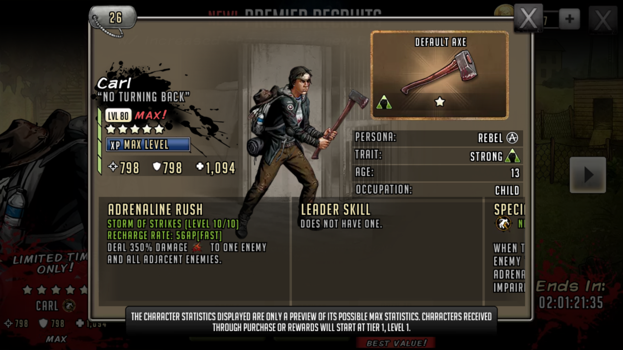 Carl | Walking Dead:Road to Survival Wikia | Fandom
