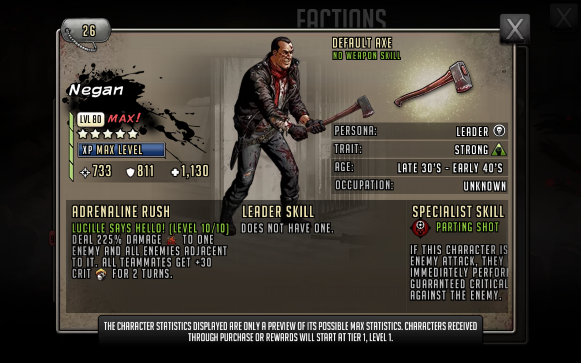 Negan | Walking Dead:Road to Survival Wikia | Fandom