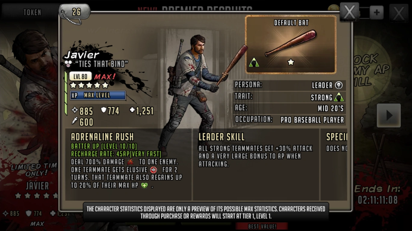 Javier | Walking Dead:Road to Survival Wikia | FANDOM powered by Wikia