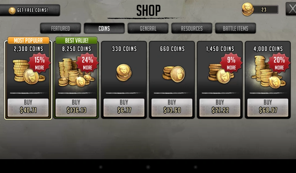 Shop | Walking Dead:Road to Survival Wikia | Fandom