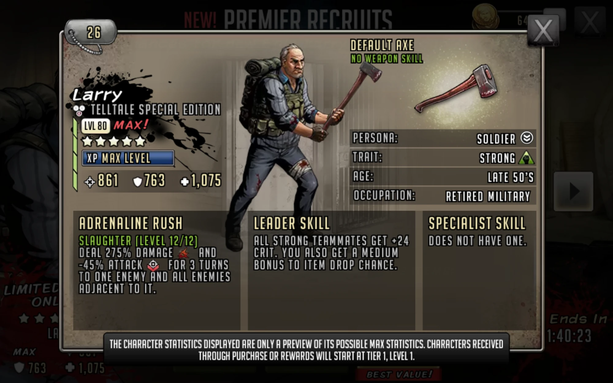 Larry | Walking Dead:Road to Survival Wikia | Fandom