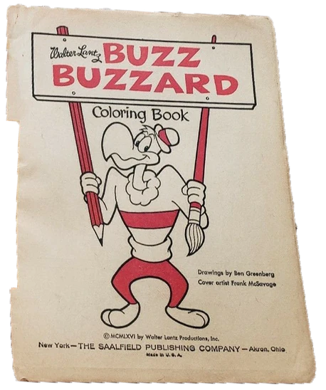 Buzz Buzzard - Boxing Mirror - Coloring Book | Walter Lantz Wiki | Fandom