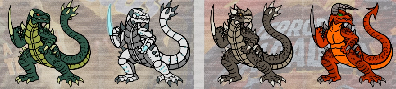 Image - Togera skins.png | War of the Monsters Fanon Wiki | FANDOM ...