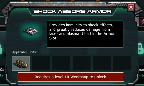 Shock Absorb Armor | War Commander Wiki | Fandom
