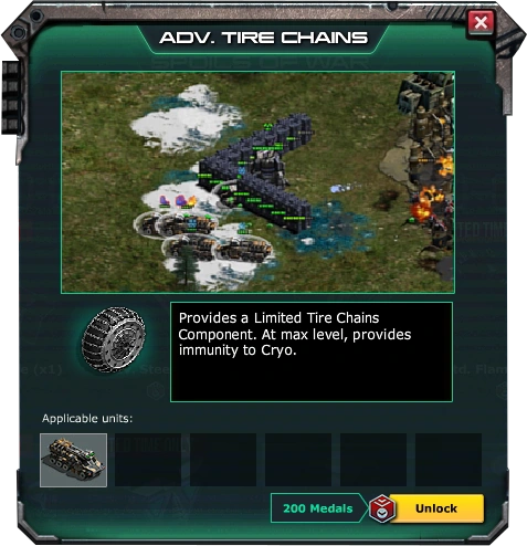 Adv. Tire Chains | War Commander Wiki | Fandom