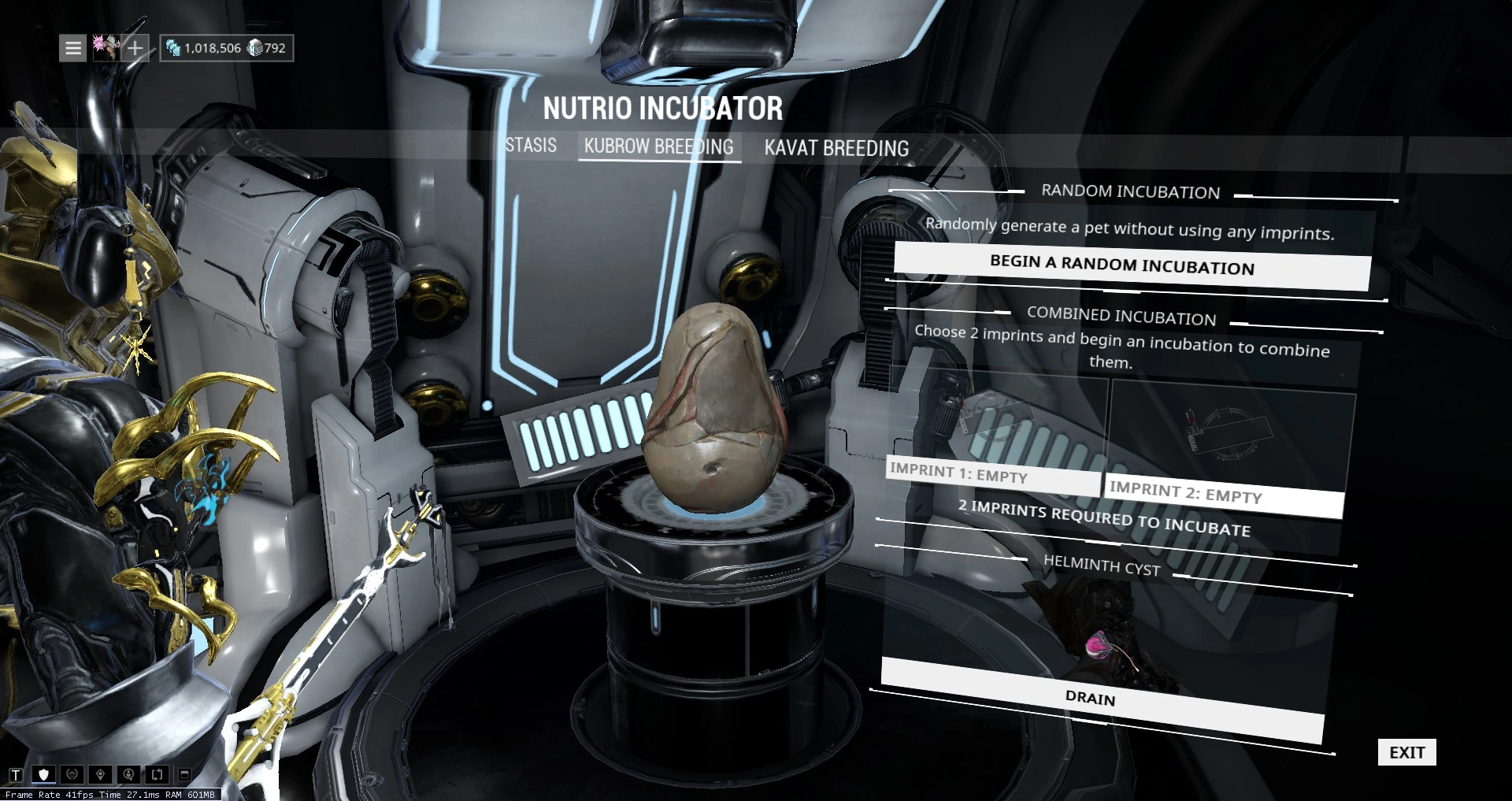 No "Drain Cyst" option - General - Warframe Forums