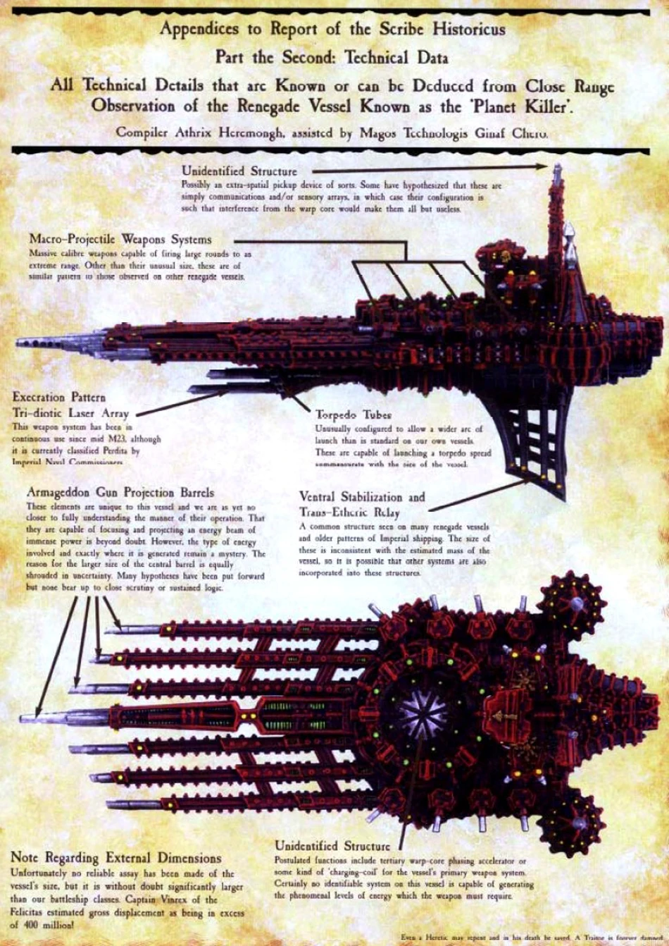 Image - Planet Killer Schematics.jpg | Warhammer 40k | FANDOM powered ...