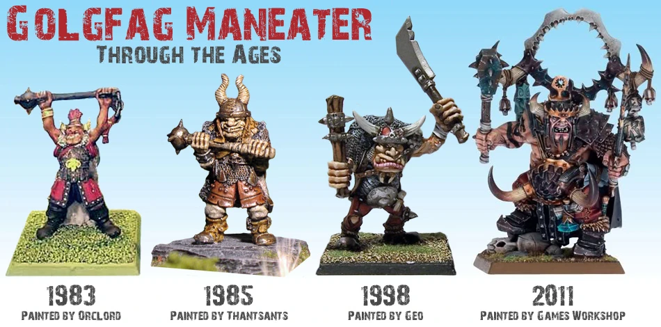 Image - Golgfag Maneater miniatures evolution.jpg | Warhammer Wiki ...