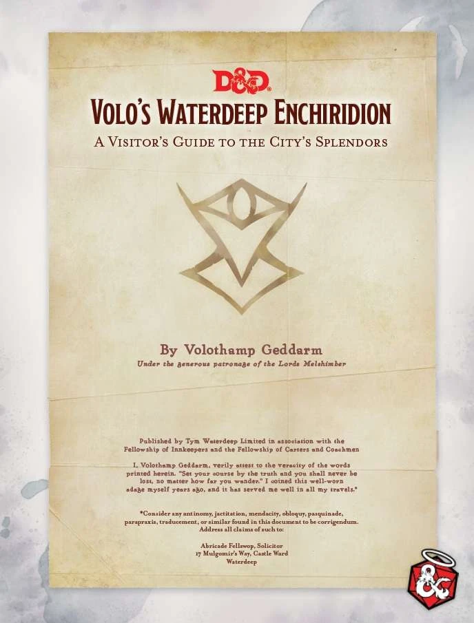 Volo's Waterdeep Enchiridion | Waterdeep Wiki | Fandom