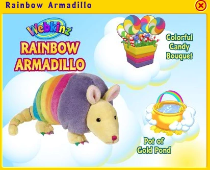 Rainbow Armadillo | Webkinz Wiki | Fandom
