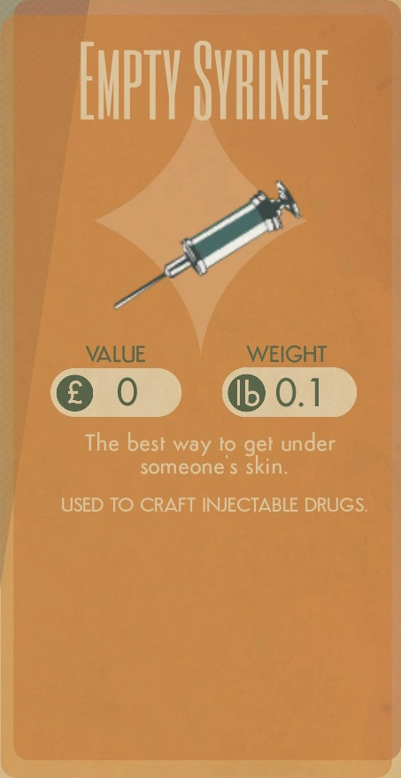 Empty Syringe | We Happy Few Wiki | Fandom