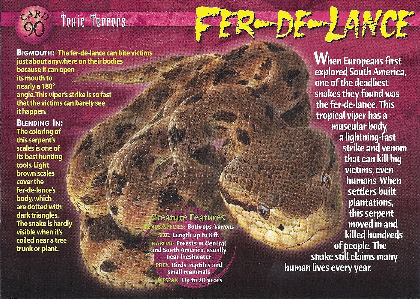 Fer-de-Lance | Weird n' Wild Creatures Wiki | Fandom
