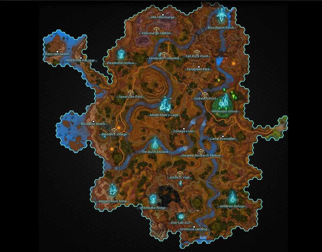 Image - Deradune map.jpg | Official WildStar Online Community | FANDOM ...
