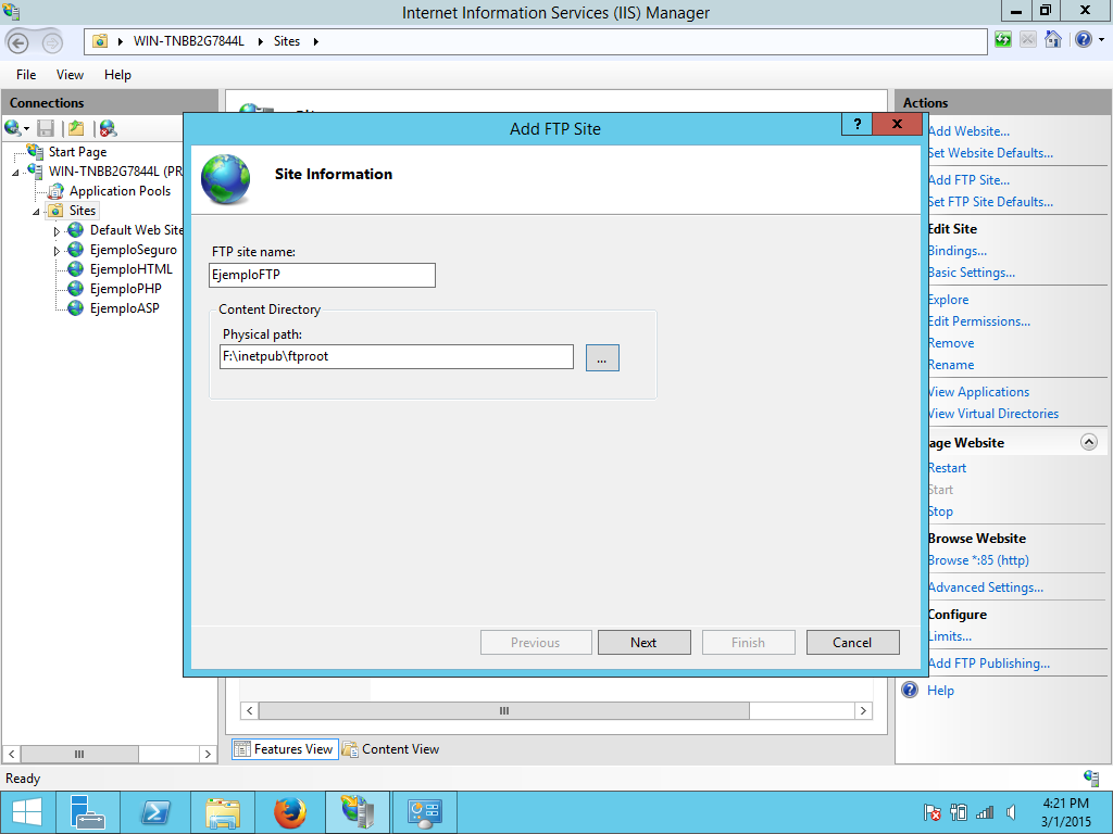 Configurar un Servidor FTP | Wiki Windows Server 2012 R2 | Fandom