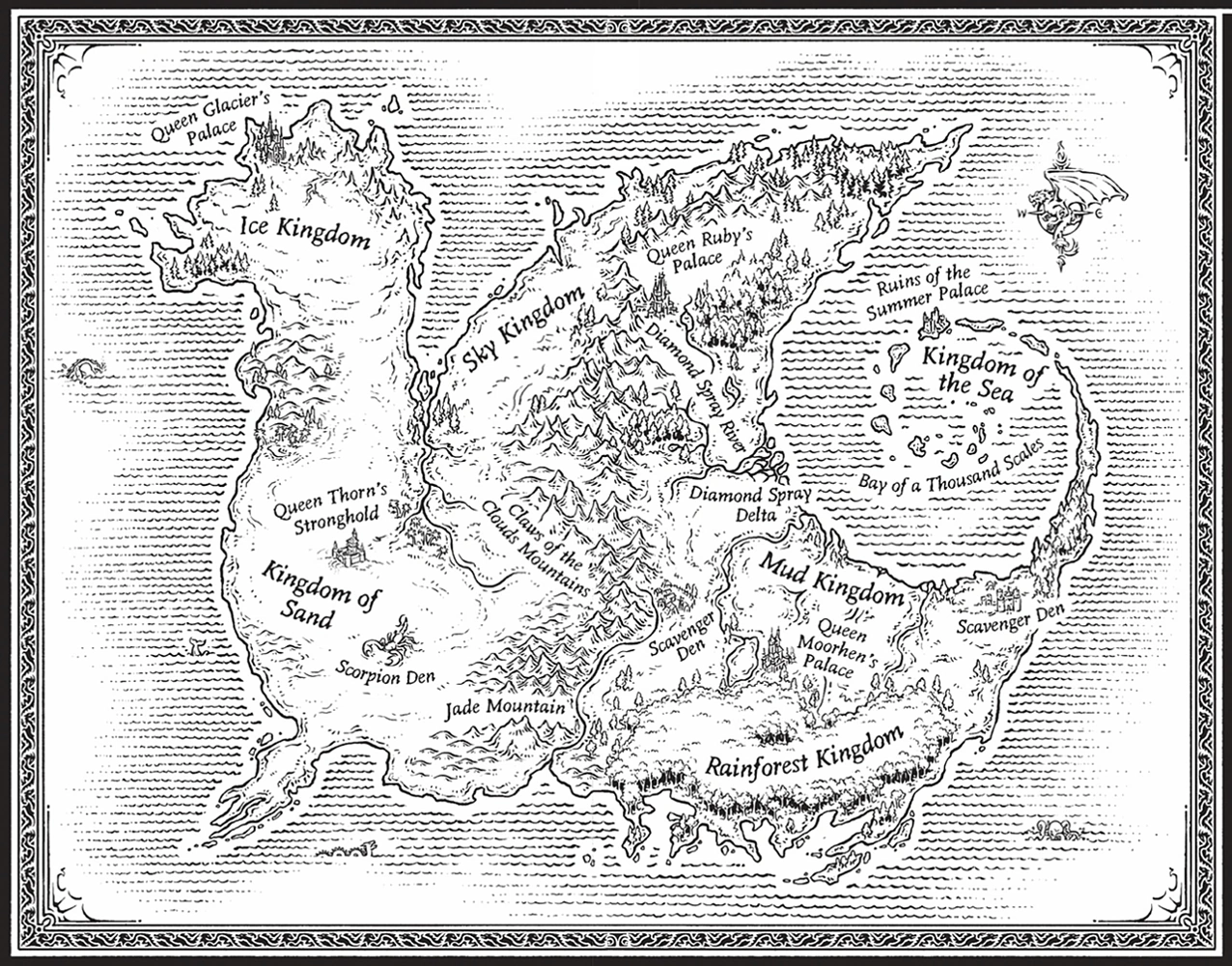 Image - Map of Pyrrhia - Moon Rising.png | Wings of Fire Wiki | FANDOM ...