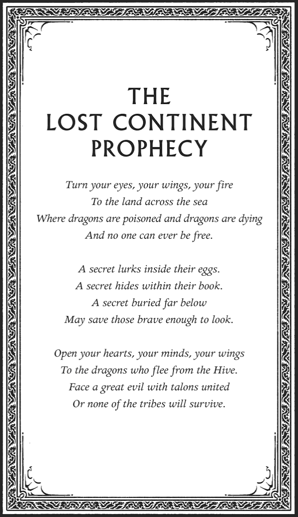 The Lost Continent Prophecy | Wings of Fire Wiki | FANDOM powered by Wikia The Lost Continent Prophecy | Wings of Fire Wiki | FANDOM powered by Wikia